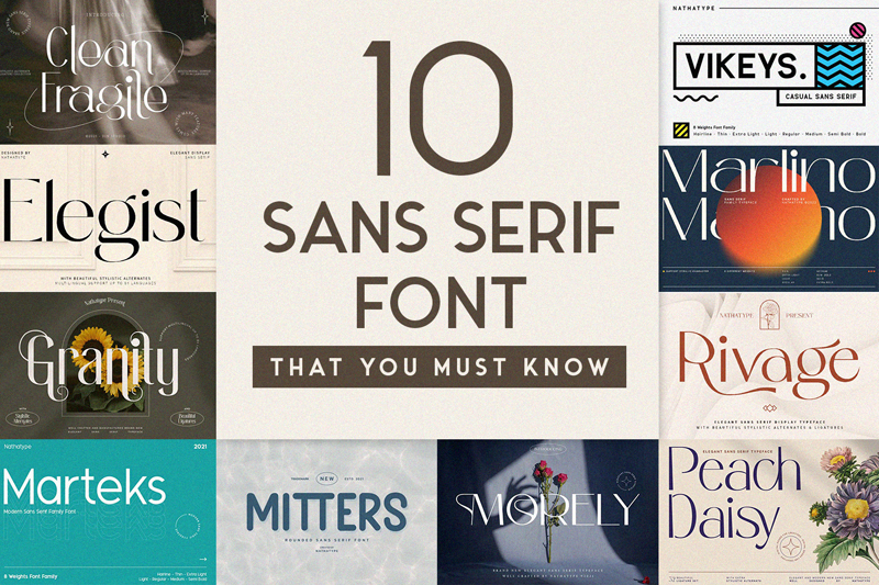 Popular Sans Serif Fonts