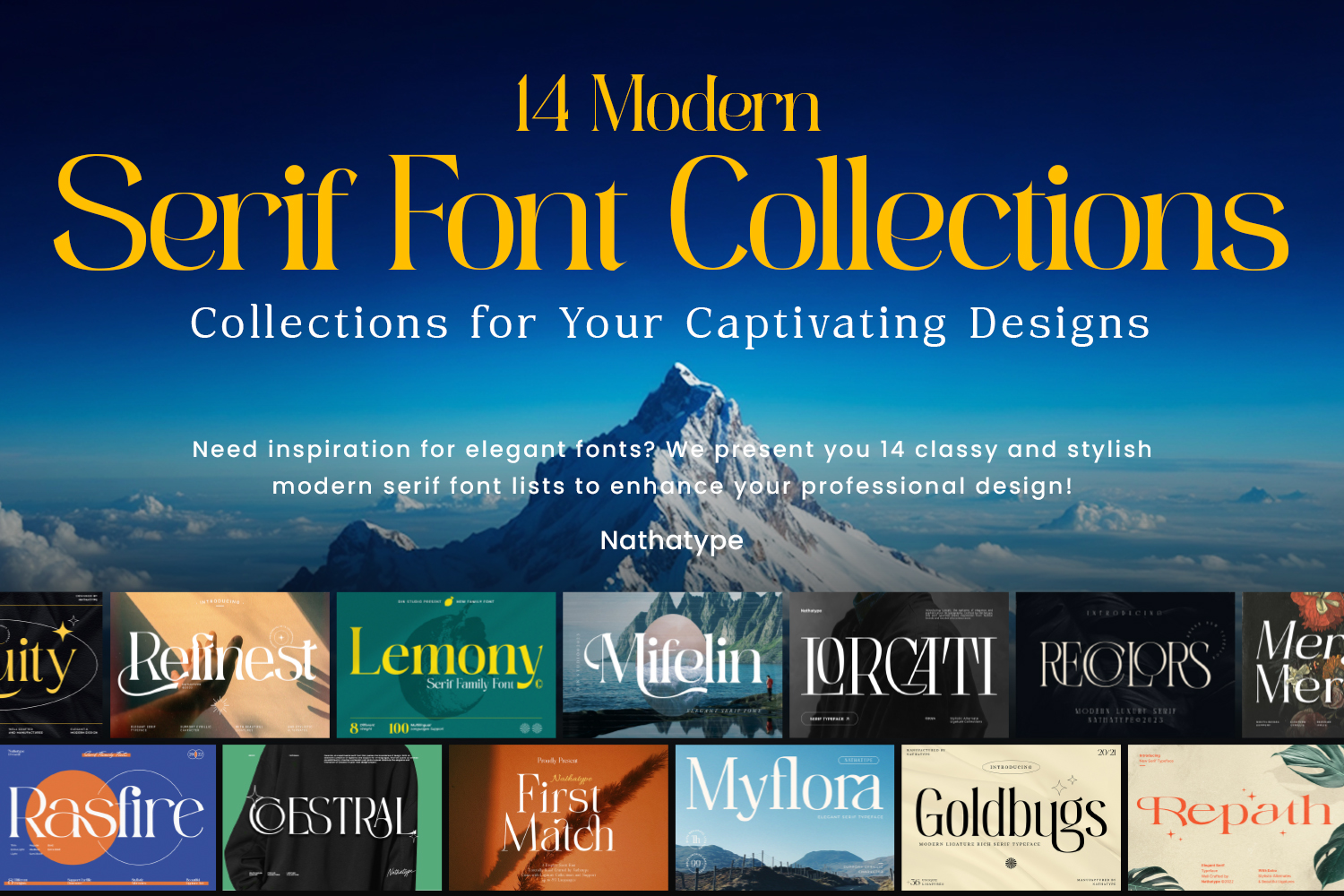 14 Modern Serif Font Collections for Your Captivating Designs