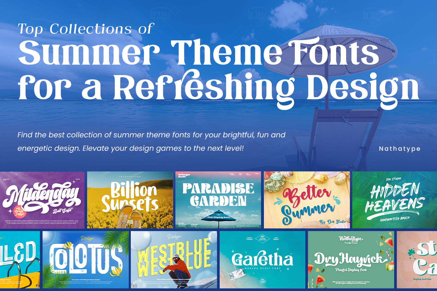Top Collections of Summer Theme Fonts for a Refreshing Design - Natha ...