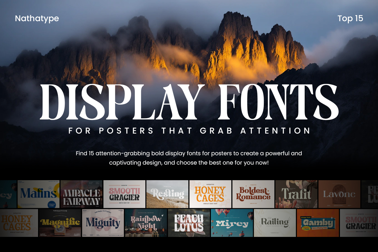 Top 15 Bold Display Fonts for Posters That Grab Attention