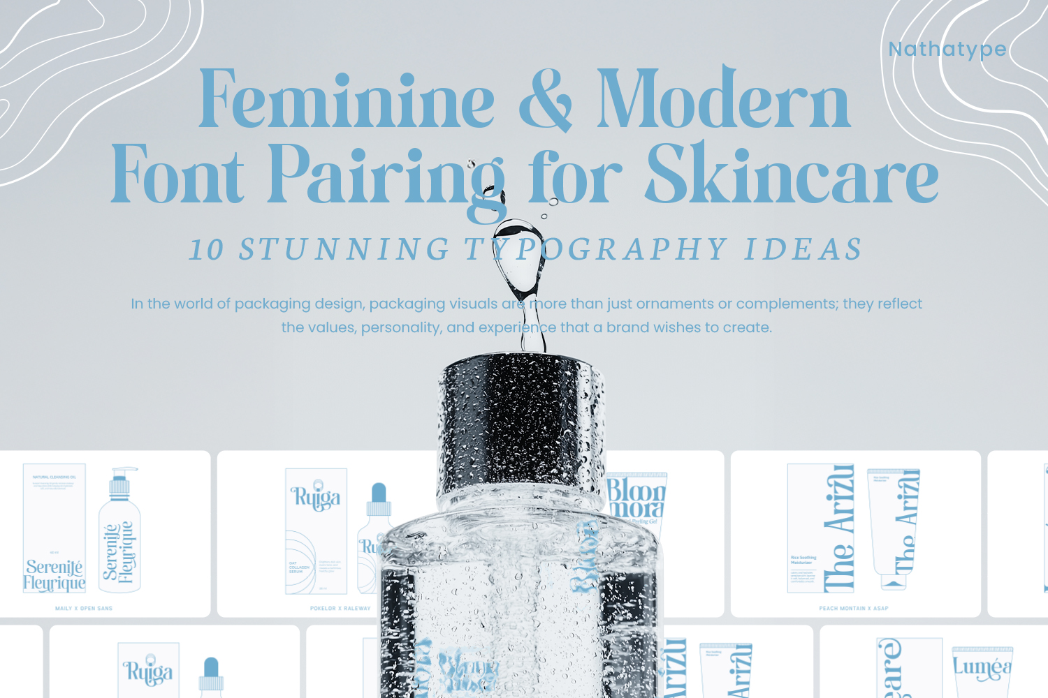Feminine & Modern Font Pairing for Skincare: 10 Stunning Typography ...