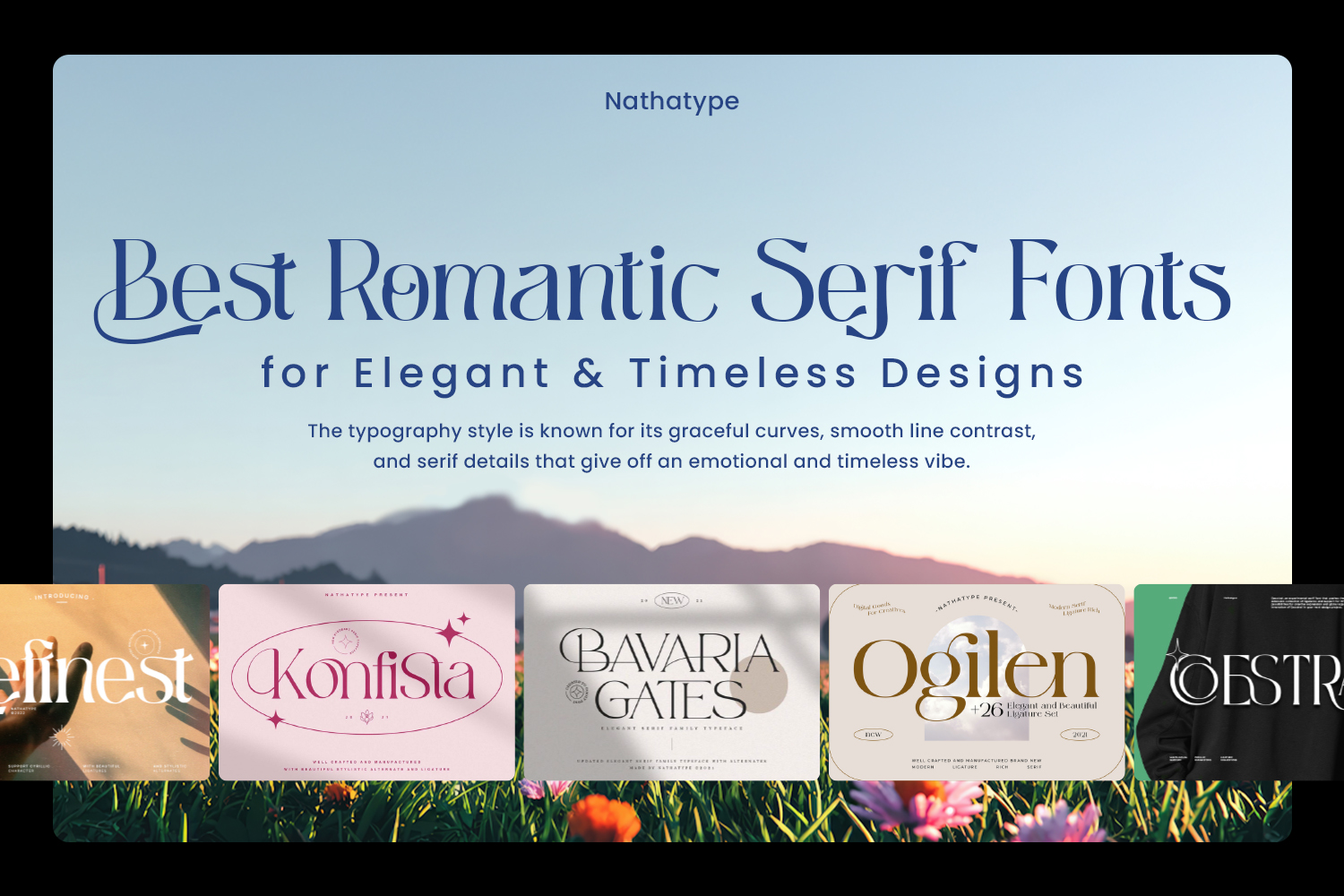 Best Romantic Serif Fonts for Elegant & Timeless Designs - Natha Studio
